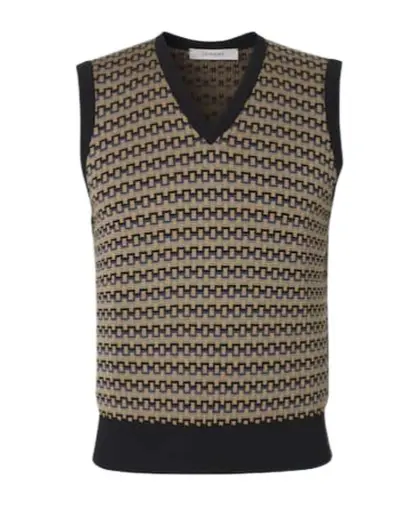 LEMAIRE Cotton Jacquard Sweater Vest