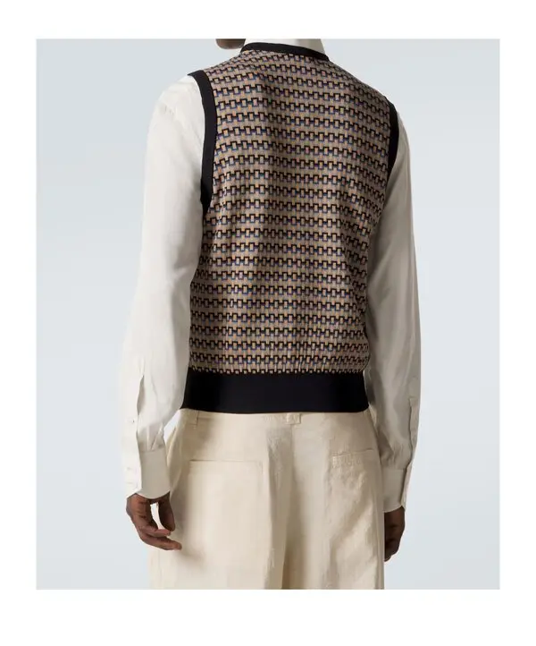 LEMAIRE Cotton Jacquard Sweater Vest
