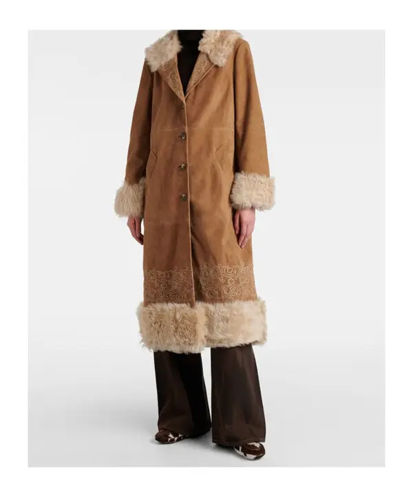Rixo Cienna Leather Coat