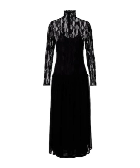 Ulla Johnson Lace And Chiffon Maxi Dress - Black