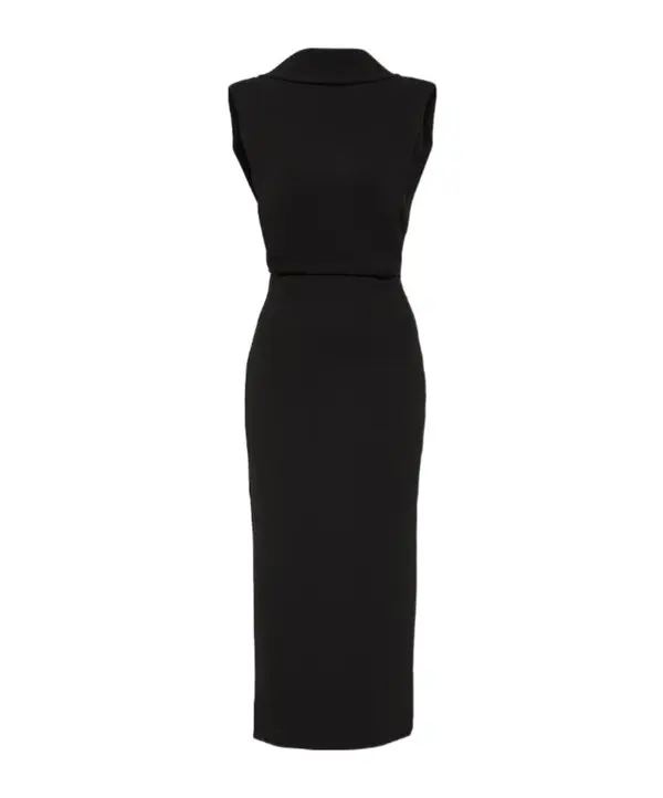 Roland Mouret High Neck Cady Midi Dress
