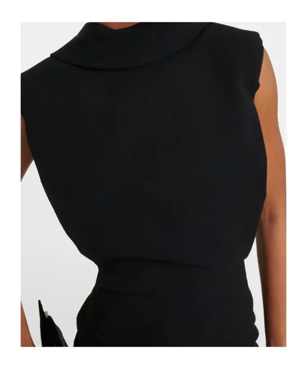 Roland Mouret High Neck Cady Midi Dress