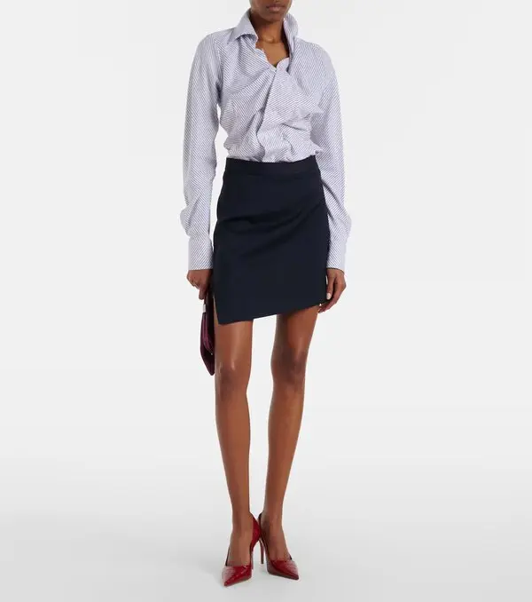 VIVIENNE WESTWOOD Striped Cotton-blend Poplin Shirt