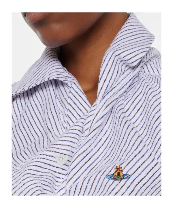 VIVIENNE WESTWOOD Striped Cotton-blend Poplin Shirt