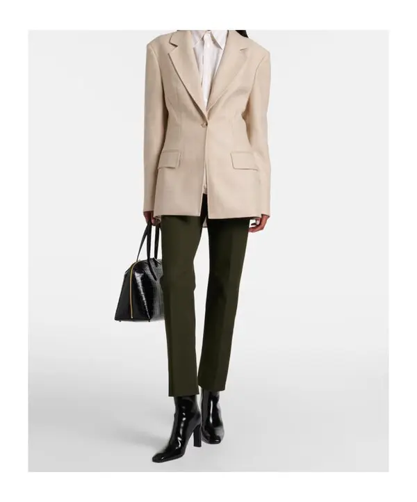 JOSEPH Fallon Virgin Wool Blazer - Nude