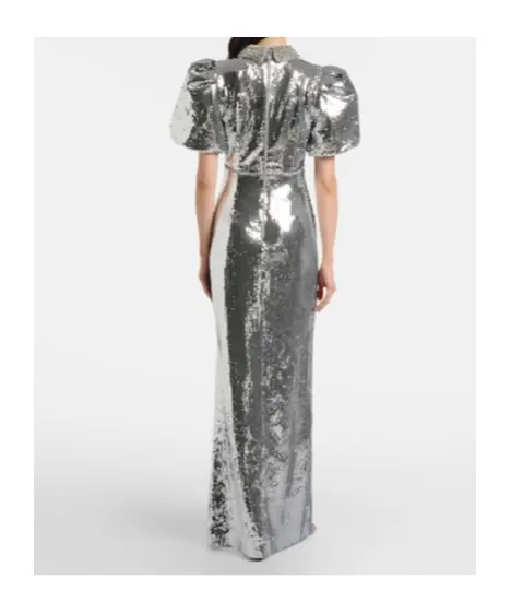 Rebecca Vallance Olympia Sequined Puff-sleeve Gown
