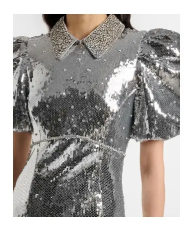 Rebecca Vallance Olympia Sequined Puff-sleeve Gown