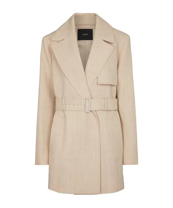 JOSEPH Belted Chevron Suit Jacket