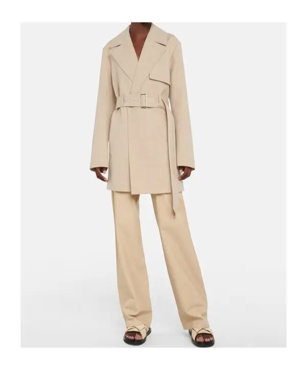 JOSEPH Belted Chevron Suit Jacket