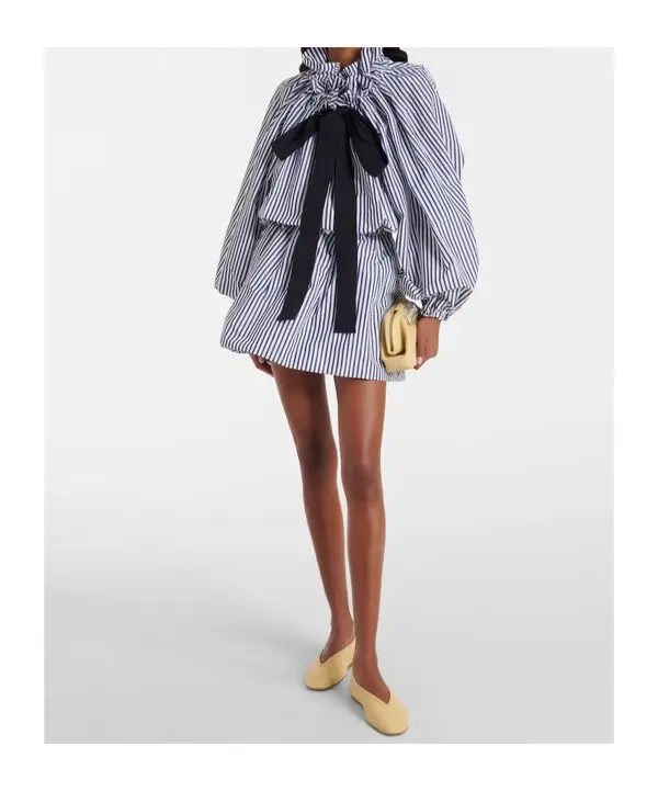 PATOU Striped Midi Skirt
