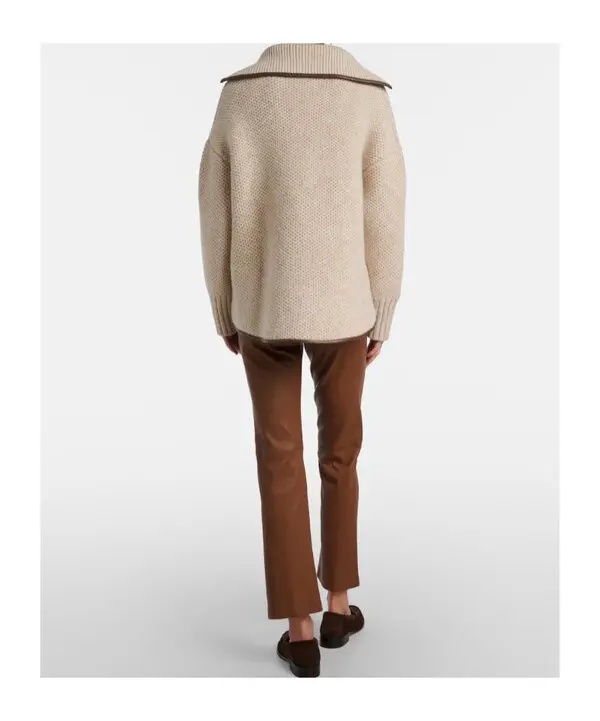 JOSEPH Cropped Leather Bootcut Pants