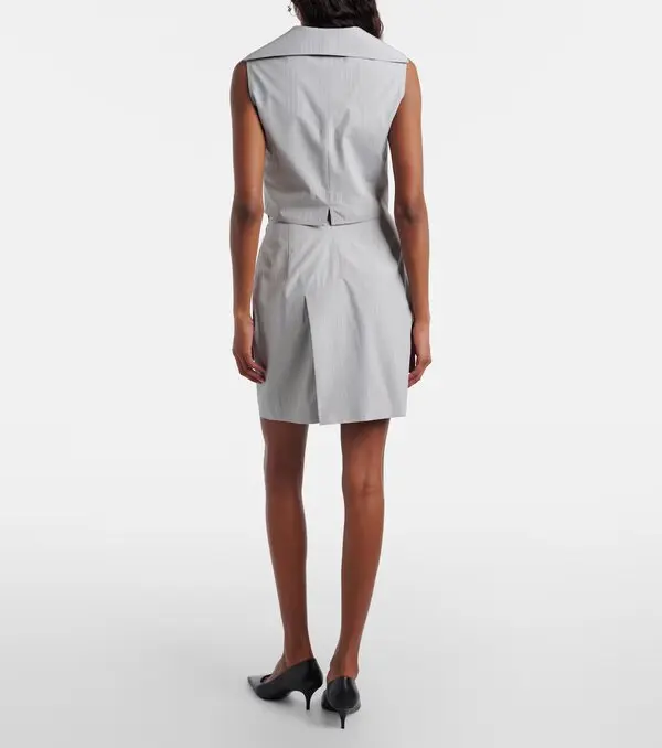 VIVIENNE WESTWOOD Pinstriped Cotton Mini Skirt