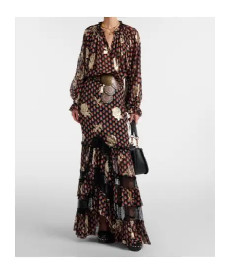 Etro Printed Silk-blend Maxi Skirt