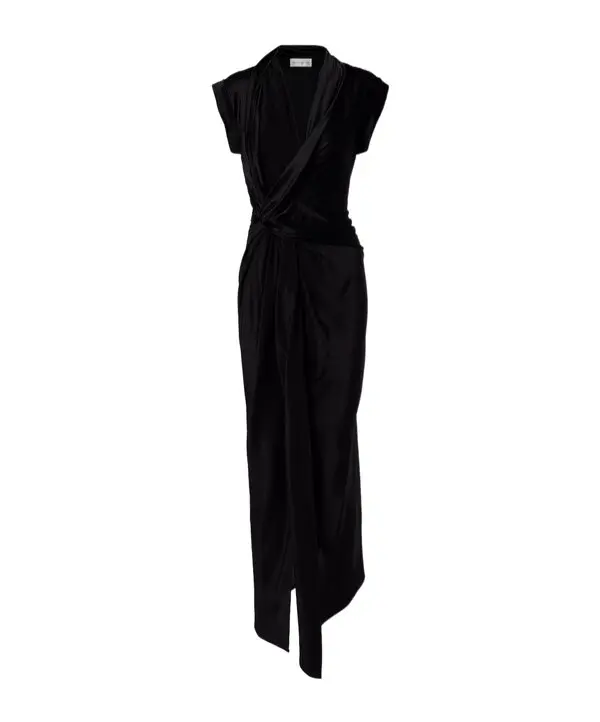 Victoria Beckham Asymmetrical Draped Midi Dress
