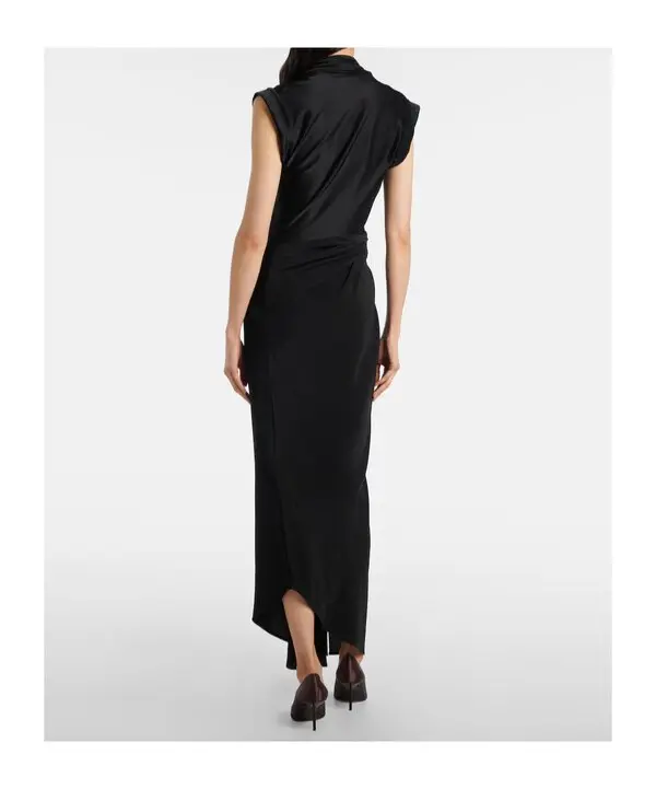 Victoria Beckham Asymmetrical Draped Midi Dress