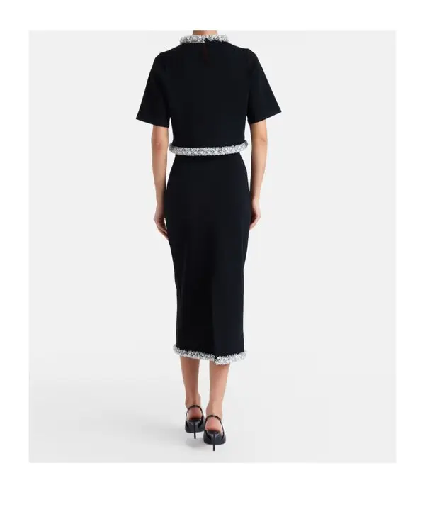 Simkhai Idina Embellished Knitted Pencil Skirt