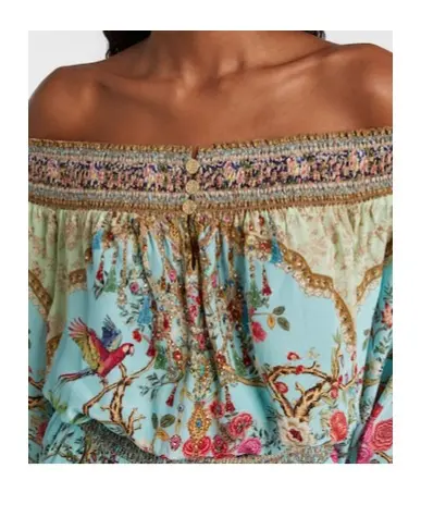 Camilla Embellished Off-shoulder Silk Crepe Mini Dress