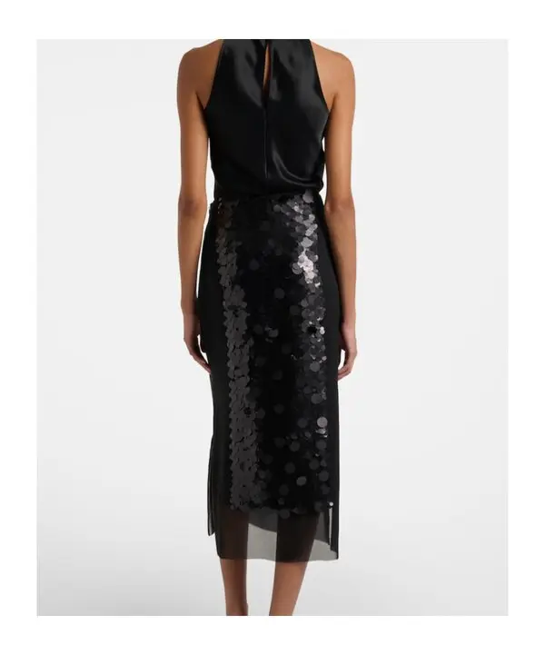 JOSEPH Cambo Sequined Chiffon Midi Skirt