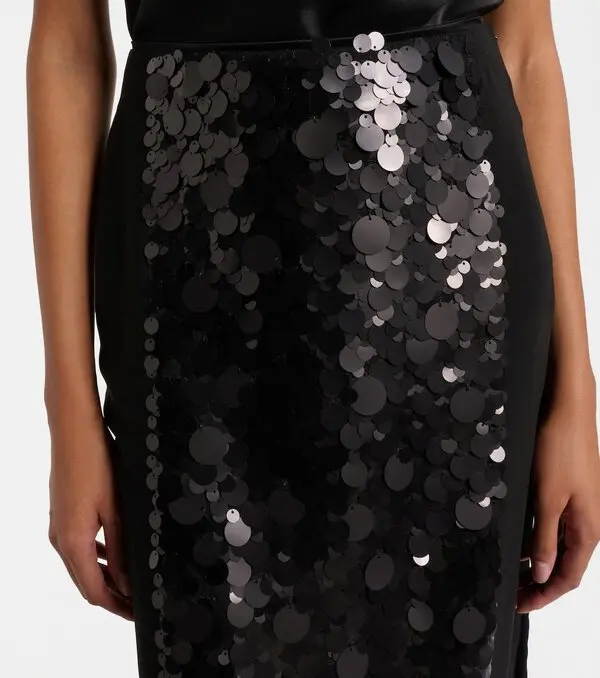 JOSEPH Cambo Sequined Chiffon Midi Skirt