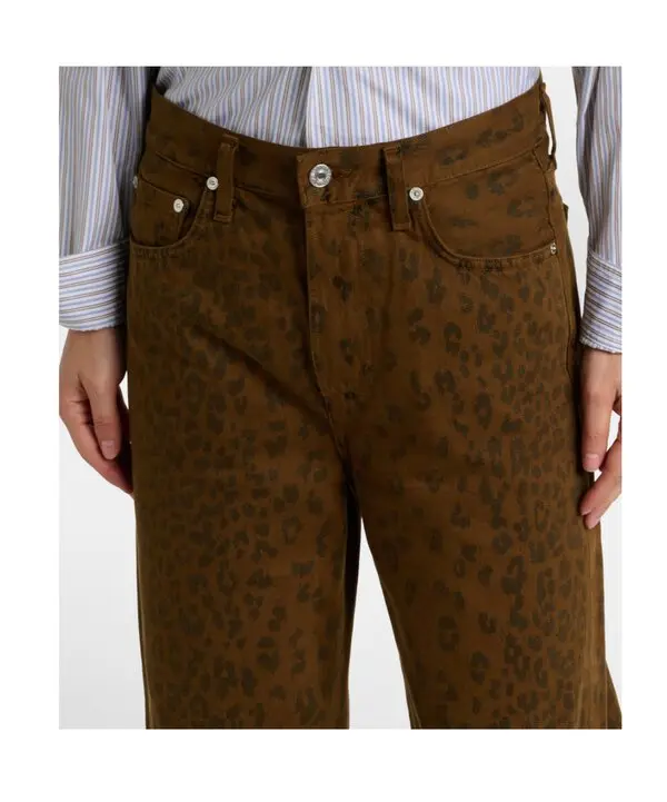 Citizens Of Humanity Miro Leopard-print Barrel-leg Jeans