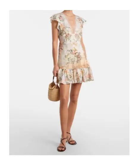 Camilla Embellished Floral Lace-trimmed Minidress