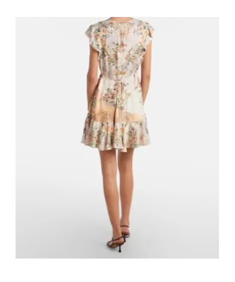 Camilla Embellished Floral Lace-trimmed Minidress