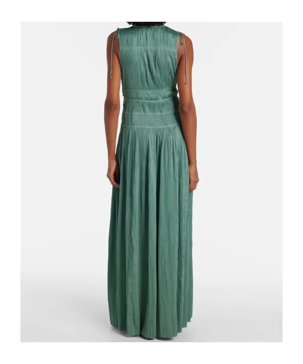 Ulla Johnson Tasneem Satin Plissé Gown