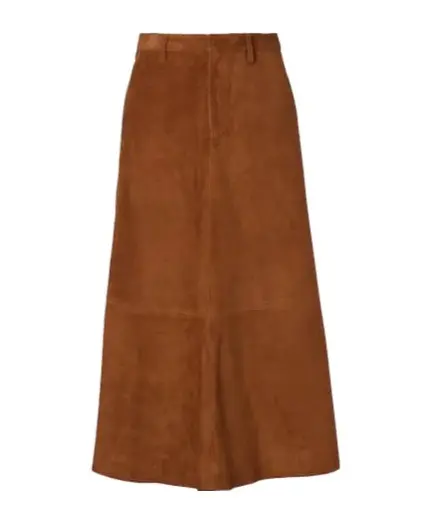 Citizens Of Humanity Cassia Suede Midi Skirt - Brown