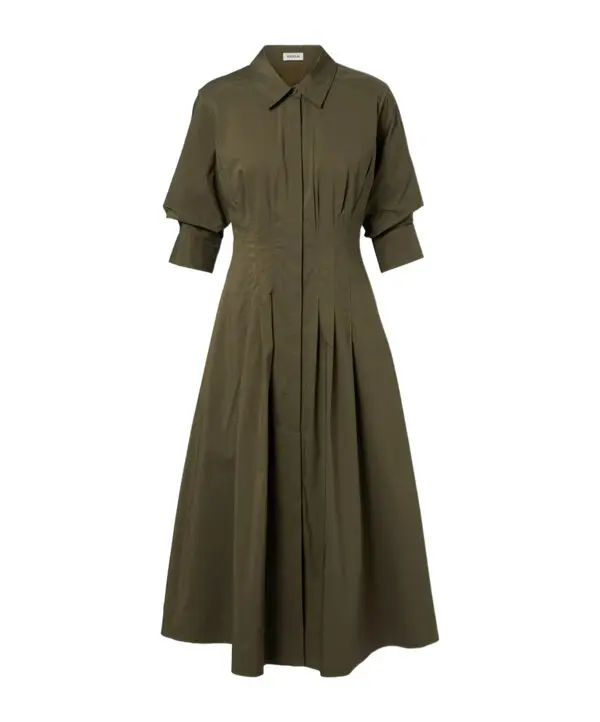 Simkhai Poplin Shirt Dress - Green