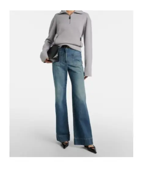 Victoria Beckham Wool And Cashmere Half-zip Sweater