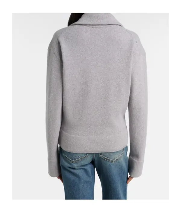 Victoria Beckham Wool And Cashmere Half-zip Sweater