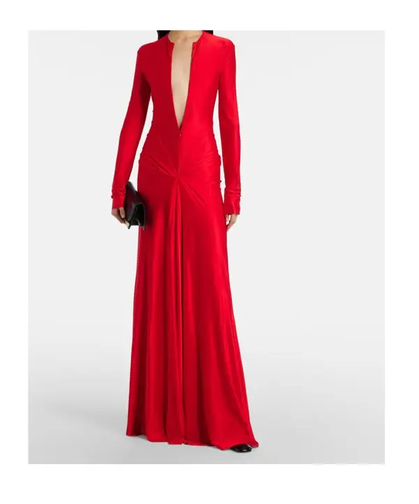 Victoria Beckham Gathered Satin Gown