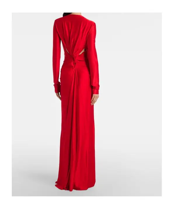 Victoria Beckham Gathered Satin Gown