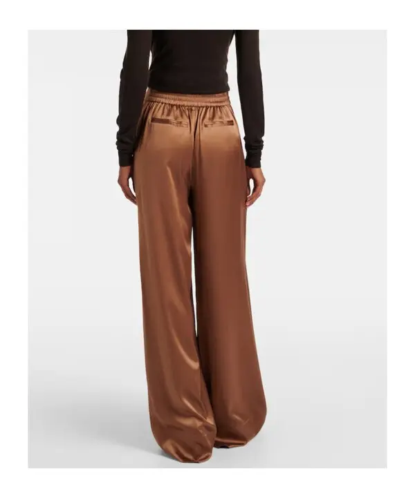 JOSEPH Dijon Silk Satin Wide-leg Pants