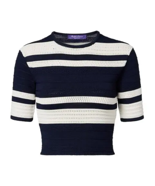 Ralph Lauren Knitted Striped Crop Top