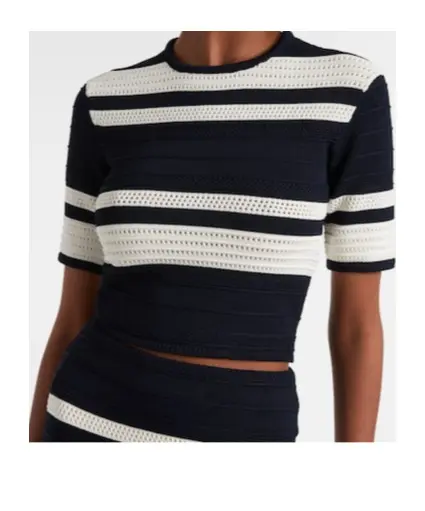 Ralph Lauren Knitted Striped Crop Top