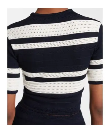 Ralph Lauren Knitted Striped Crop Top
