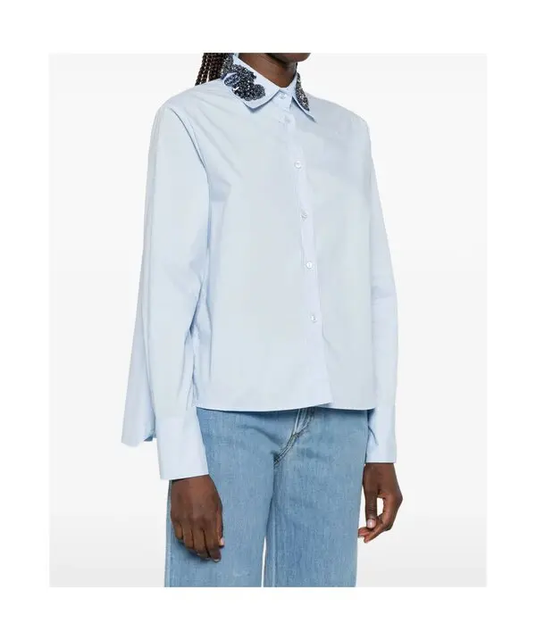 ERMANNO FIRENZE Beaded Ruffled Shirt