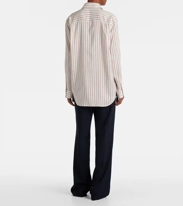 THE ROW Gavina Striped Silk Shirt
