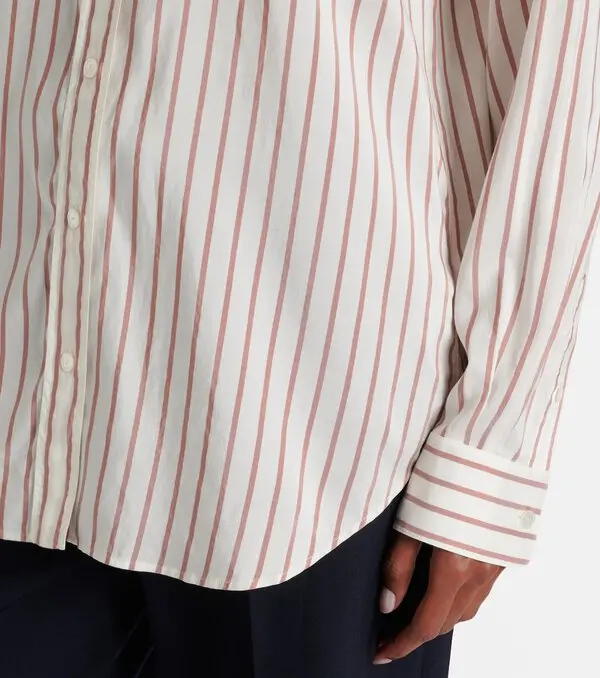 THE ROW Gavina Striped Silk Shirt