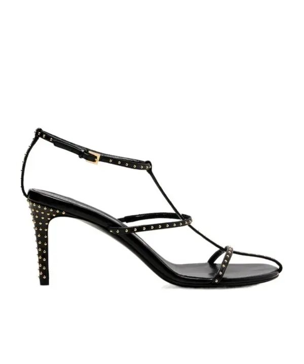 Khaite Cage 75 Studded Leather Sandals
