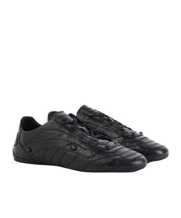 Balenciaga City Studded Leather Sneakers