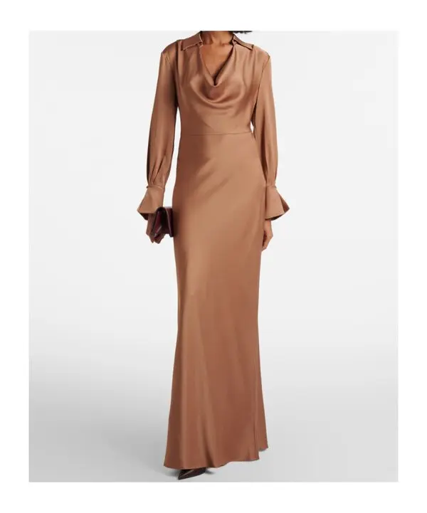 Simkhai Adelle Draped Satin Gown