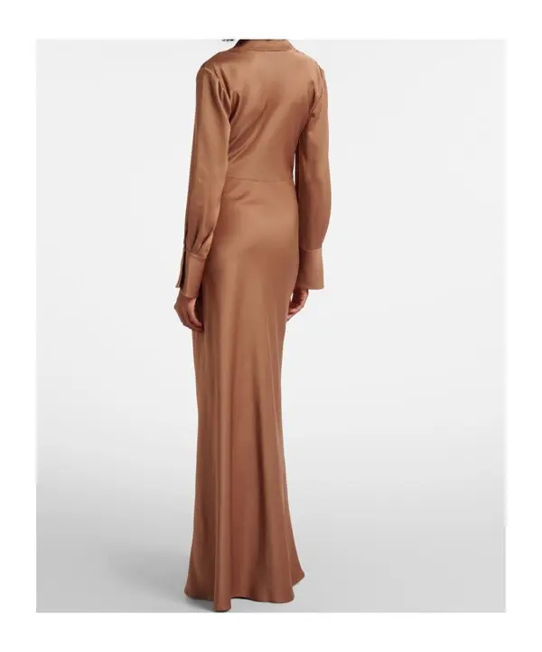 Simkhai Adelle Draped Satin Gown