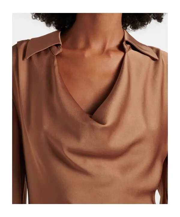 Simkhai Adelle Draped Satin Gown