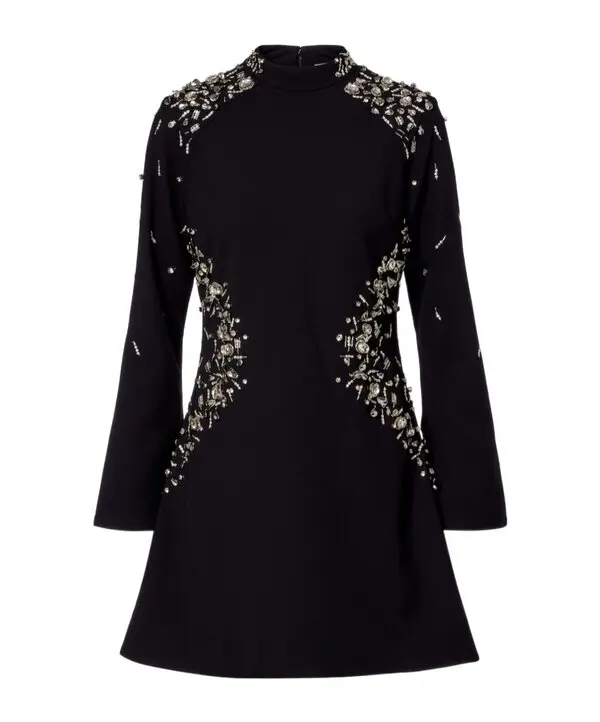Simkhai Carla Embellished Crepe Minidress