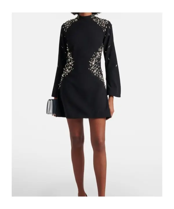 Simkhai Carla Embellished Crepe Minidress