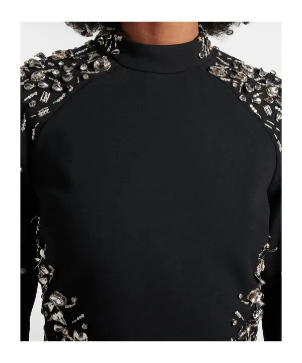 Simkhai Carla Embellished Crepe Minidress