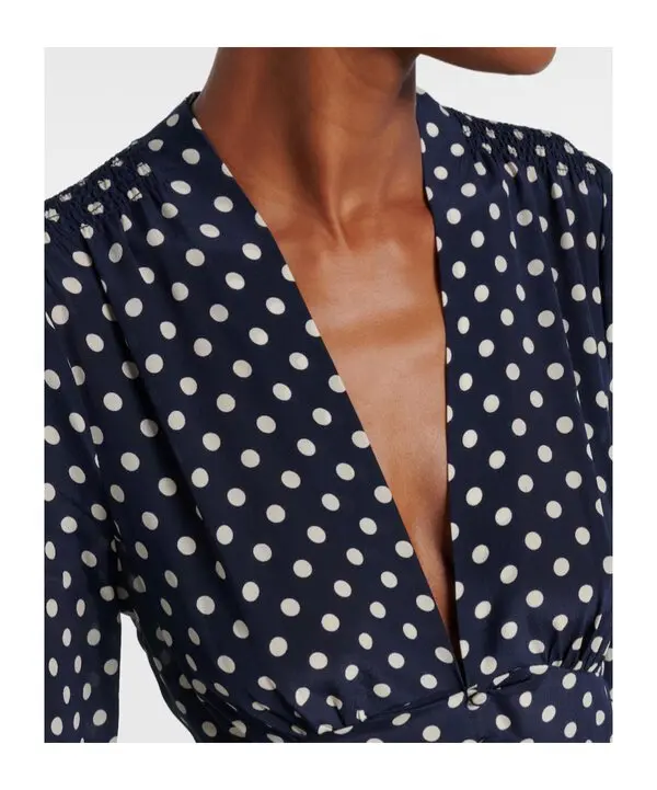 Rixo Emory Polka Dot Dress