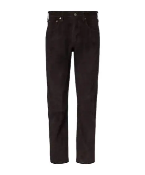 Citizens Of Humanity Winslow Low-rise Suede Straight-leg Pants - Brown